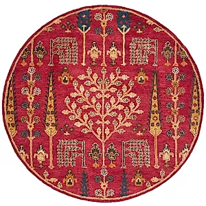 SAFAVIEH Heritage Collection Area Rug - 9' x 12', Red & Multi, Handmade Traditional Oriental Wool, Ideal for High Traffic Areas in Living Room, Bedroom (HG418Q)