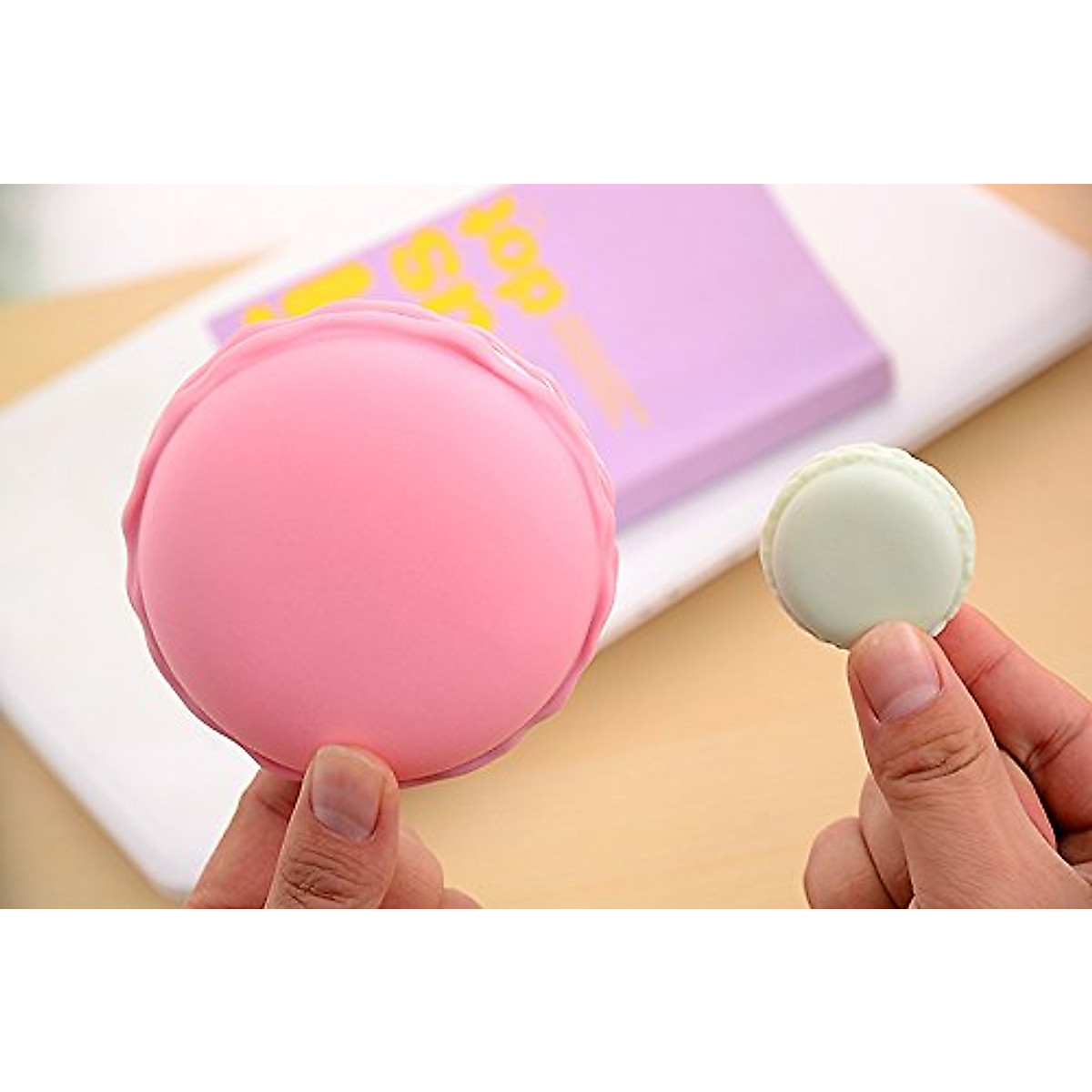 Giant Macaron Case, Coolrunner Macaron Jewelry Box, Macaron Cute Pill Box, Colorful Macaron Jewelry Storage Box, Shape Storage Box Candy Cute Pill Organizer Case Container(Large 2 pcs)