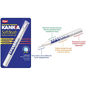 Kank-A Soft Brush Tooth & Gum Pain Gel - 0.07 oz, Pack of 5