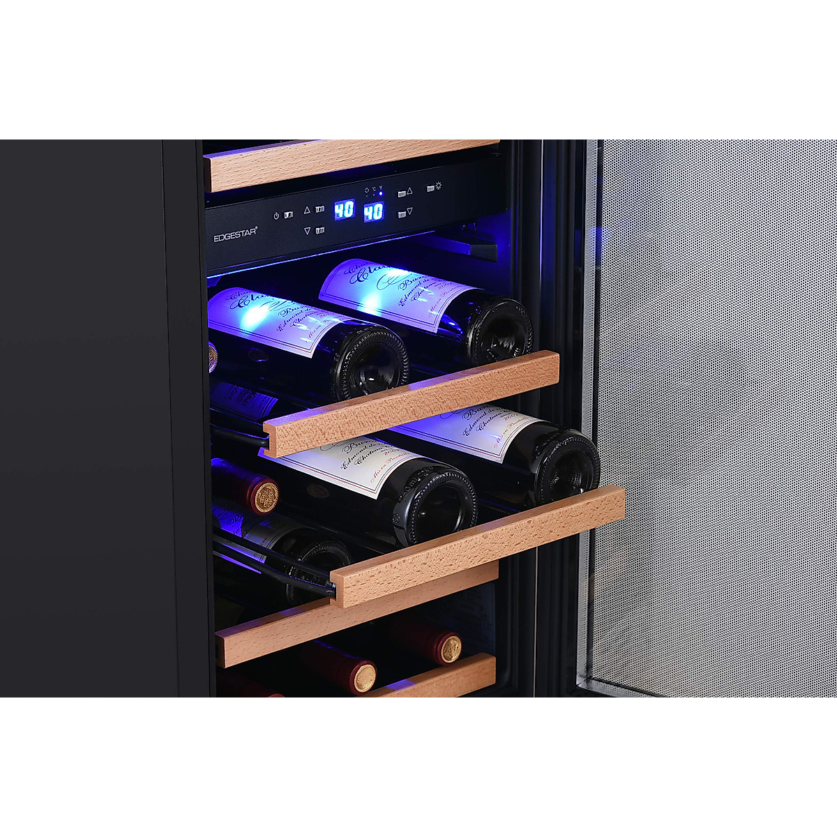 EdgeStar CWR263DZ 15 Inch Wide 23 Bottle Built-In Wine Cooler with Dual Cooling Zones