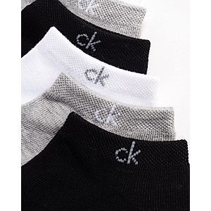 Calvin Klein Women's Athletic Socks - Lightweight Performance No Show Socks (12 Pack), Size Shoe Size 4-10, BlackWhiteGrey
