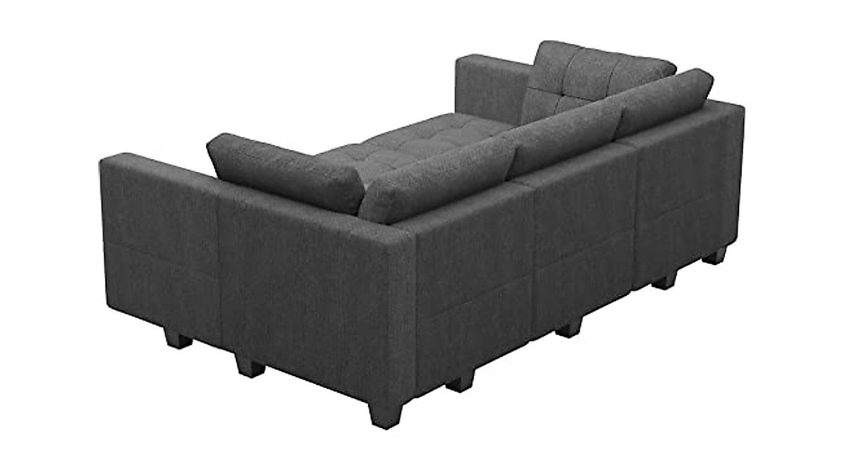 Belffin Modular Sleeper Sofa Bed with Storage and Reversible Chaise