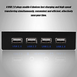 Limouyin Floppy Front Panel 3.5'' 4 Port USB2.0 HUB Floppy Front Panel 9 Pin to 4 Interface USB 2.0 HUB for Computer PC