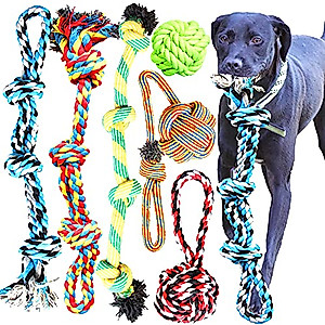 Youngever 6 Pack Large Dog Rope Toys, Dog Chew Toys, Dog Toys for Large, XL Large Dogs