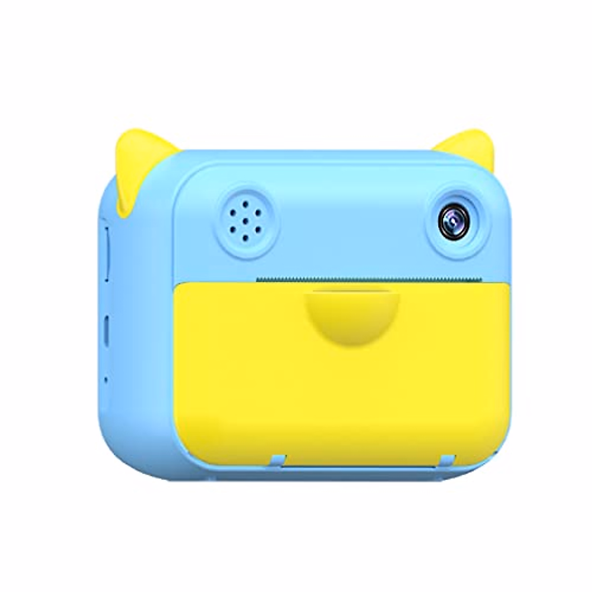 QSYY Children's Portable Printing Camera Front and Rear Dual-Camera Toy Camera with Printing Paper 2.4-Inch Display Screen Timed Photo Creative Photo Sticker Fun Photo Frame Boy Girl Gift,Blue