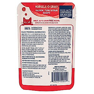 Natural Balance Platefulls Wet Cat Food Salmon, Tuna & Crab Formula in Gravy, 3 Ounce Pouch (Pack of 24), Grain Free ( Packaging may vary )
