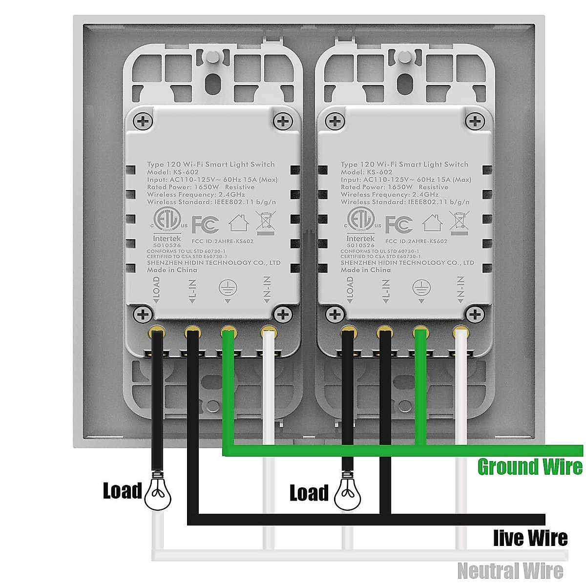 Nexete Smart Wi-Fi Wall Light Switch Compatible with Alexa Google Assistant & IFTTT ,Remote Control, Timing Function No Hub Required (smart light switch 2-Pack