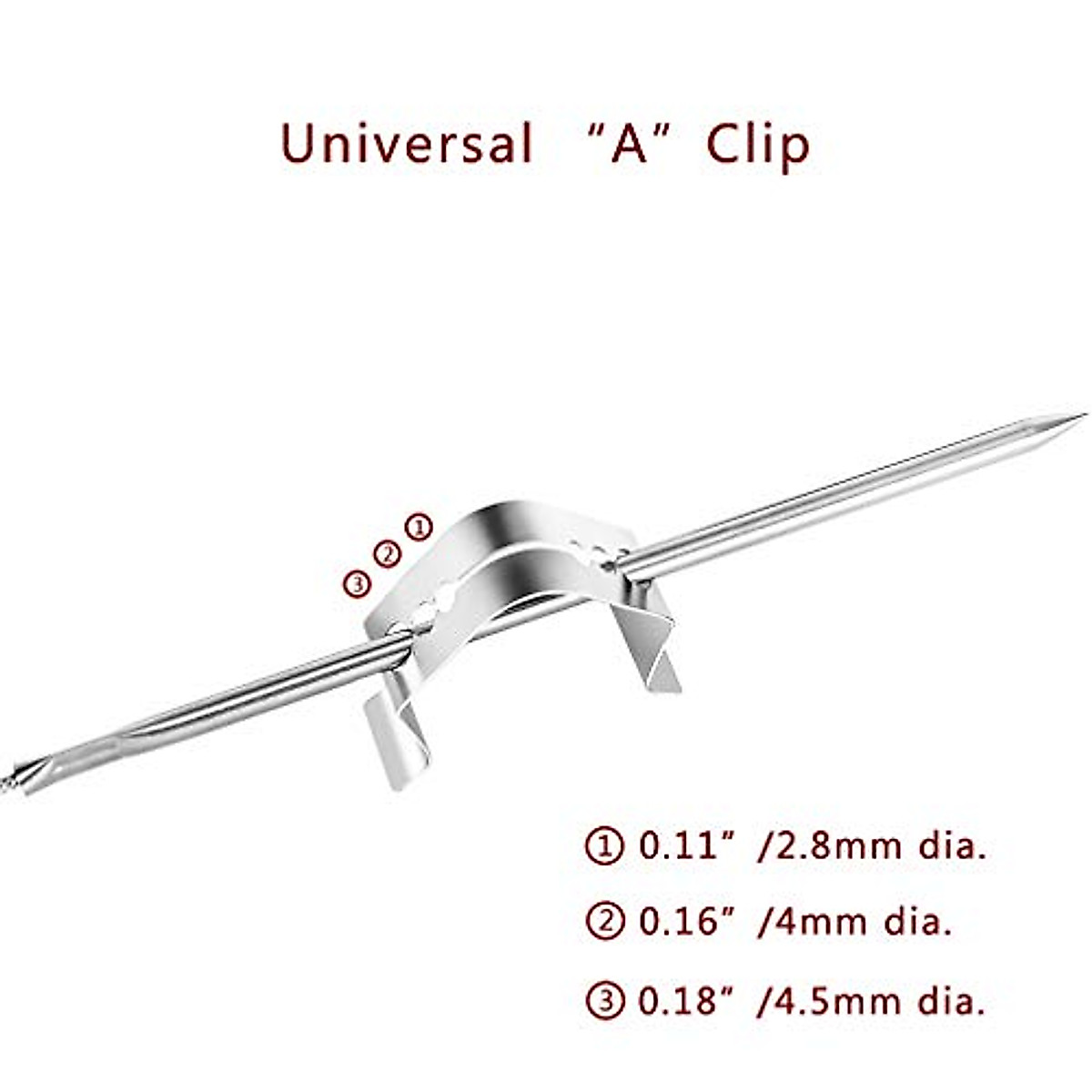 Stanbroil Thermometer Probe with Clips, Set of 2 Waterproof Meat Probe Replacement for Maverick ET-732/733 and Ivation IVA-WLTHERM IVAWT738