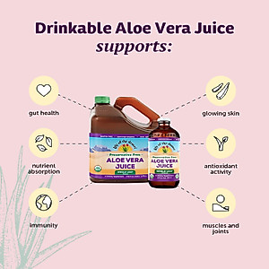 Lily of the Desert Aloe Vera Juice - Whole Leaf Filtered Aloe Vera Drink, Non-GMO Aloe Juice with Natural Digestive Enzymes for Gut Health, Stomach Relief, Wellness, Glowing Skin, 32 Fl Oz