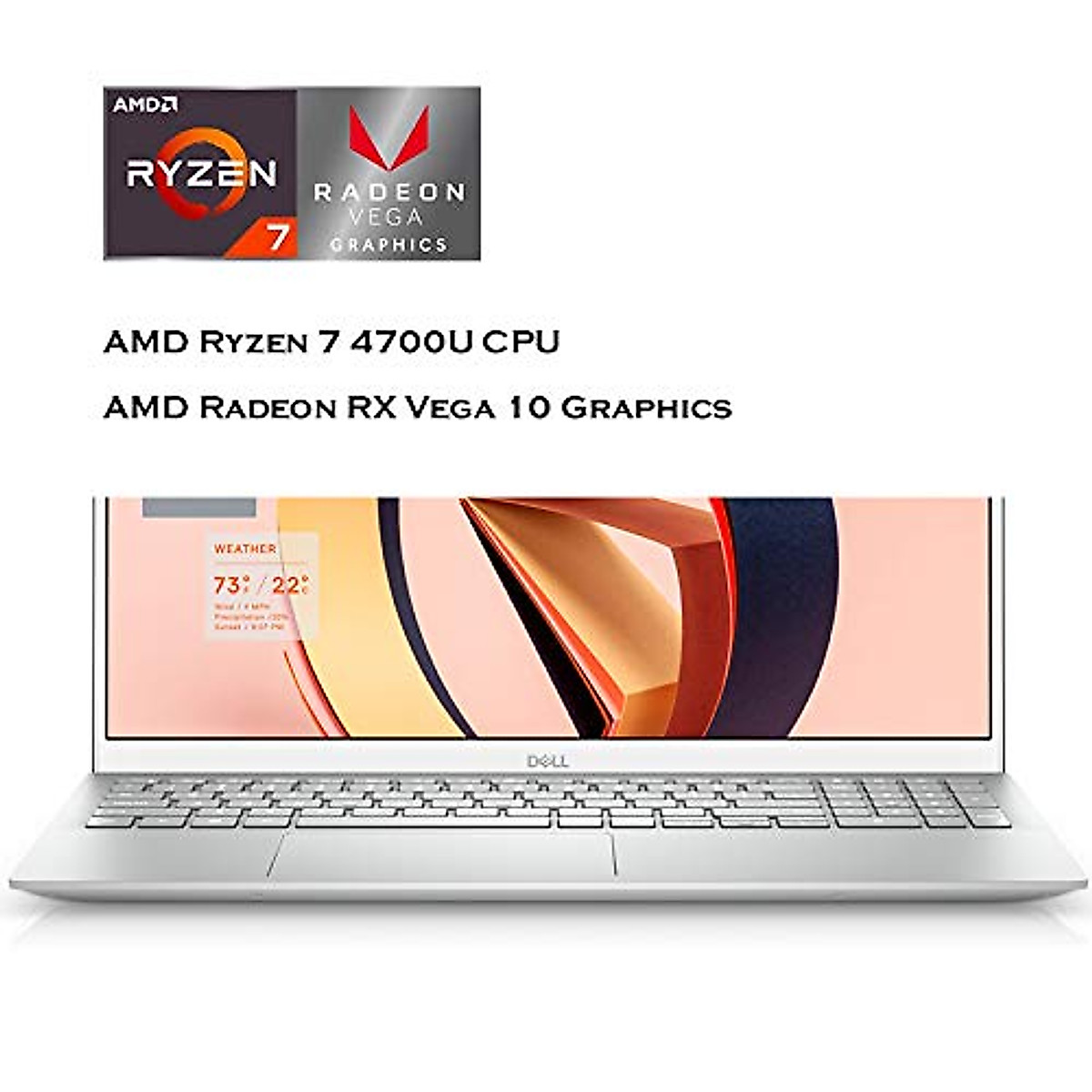 Dell Inspiron 15 15.6” FHD Thin and Light Laptop, Ryzen 7 4700U, Webcam, WiFi 6, Backlit Keyboard, USB-C, HDMI, AMD Radeon RX Vega 10, Windows 10 Home, 16GB DDR4, 512GB PCIe SSD