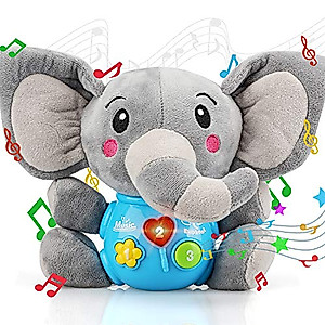 STEAM Life - Baby Toys 3-6 Months, Baby Musical Toys Elephant, Infant Toys 0-6 Months, Elephant Baby Stuff, 3 Month Baby Toys, 4 Month Baby Toys, Newborn Toys 0 3 Months, Toys for Infants 0-6 Months