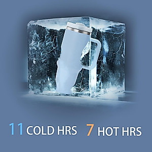 UnowYi 40 oz Tumbler With Handle and Straw Lid, Stainless Steel Vacuum Insulated Tumbler, Travel Mug Straw Covers Cup for Water, Iced Tea or Coffee, Smoothie, Gifts for Women Men