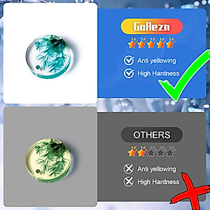 GoRezn 400g UV Resin Clear Hard, Advanced UV Cure Epoxy Resin Supplies Premixed Kit Fast Curing UV Solar Activated Transparent Acrylic Glue for Crafts Jewelry Making Low Odor