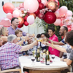 AMOR PRESENT 110 pcs Red Balloons, 12 Inches Light Red Latex Balloons Garland Arch Kit for Birthday Wedding Baby Shower Holiday Anniversary Christmas Vanlentine Party Decoration