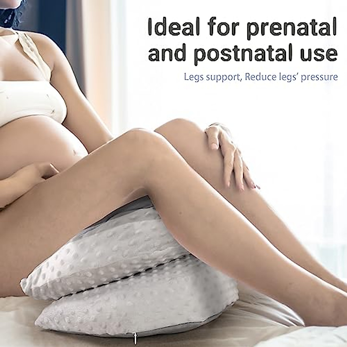 neexan Pregnancy Pillows for Sleeping-Pregnancy Wedge Pillows, Pregnancy Pillows Support for Pregnant Women Back, Legs, Belly, Wedge Pillow Pregnancy with Detachable & Adjustable Pillow Cover