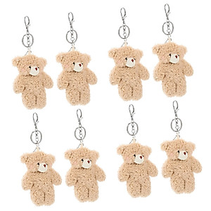 BESTOYARD 8 Pcs Key Chain Pendant Bear Purse Car Keychain for Women Baby Bath Mitten Fluffy Kawaii Keychain Car Key Ring Keychain for Backpacks Kawaii Bag Kid Accessories Cute Alloy