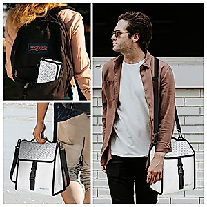 HOMESPON Insulated Lunch Bags for Women/Men - Leakproof Lunch Cooler Tote Bag with Adjustable Shoulder Strap - Foldable Lunch Box for Adults, Office Work, Picnic, Beach (Light Grey)