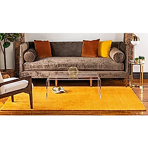 Unique Loom Solid Gava Collection 100% Natural Twisted Wool Modern Terracotta Area Rug (8' x 12')