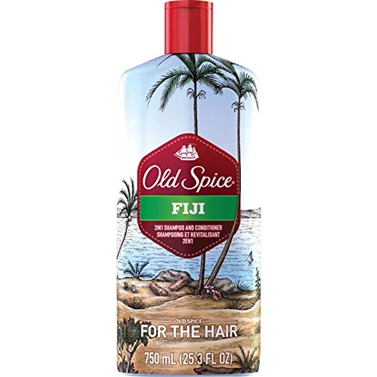Old Spice Fiji 2in1 Shampoo And Conditioner 12 Fl Oz, 12.000-Fluid Ounce
