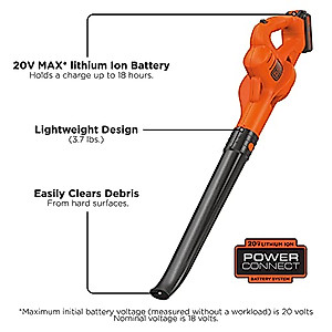 BLACK+DECKER 20V MAX* Cordless Sweeper (LSW221), Pack of 1