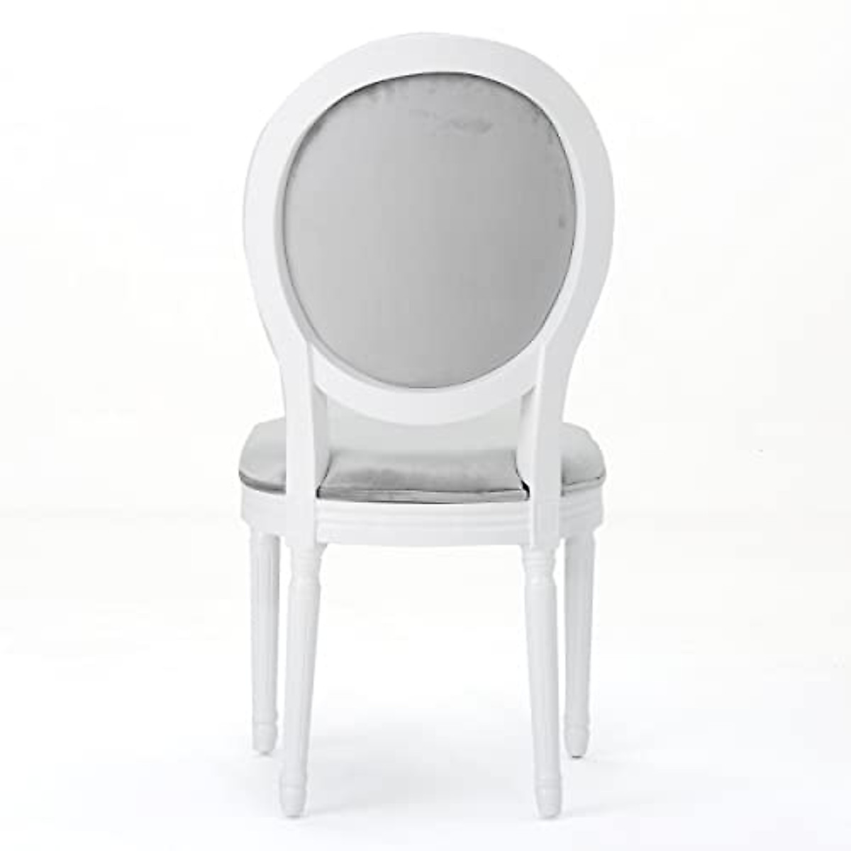 Christopher Knight Home Camille Traditional Velvet Dining Chairs, 2-Pcs Set, Horizon Grey / Gloss White