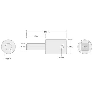 TEKTON 1/2 Inch Drive x 19 mm Hex Impact Bit Socket | SIB23219
