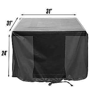 Gas firepit Cover, 31 inches (L) X 31 inches (W) X 24 inches (H)