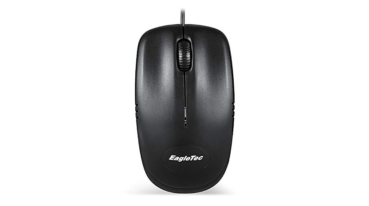 Eagletec KM120 Wired Keyboard and Mouse Combo - Slim & Quiet Ergonomic Set
