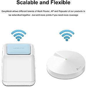 WAVLINK Mesh WiFi System up to 2,000-3,000 sq. ft. Whole Home Coverage WiFi Router/Extender Replacement, Dual-Band 2.4GHz+5Ghz, 4 x Internal Antennas, Support Touch Link Function, 2-Pack