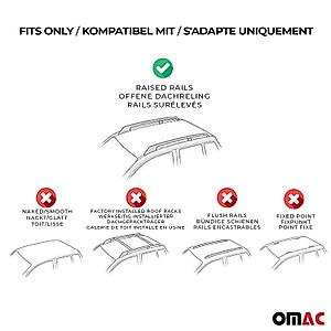 OMAC Lockable Roof Rack Cross Bars Luggage Carrier for Ford Explorer 2020-2024 Black Anti-Theft for Travel Kayak Canoe Surf Ski Snowboard Camping