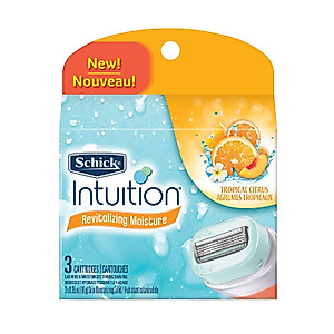 Schick Intuition Revitalizing Moisture Refill Cartridges,Tropical Citrus, 3-Count.