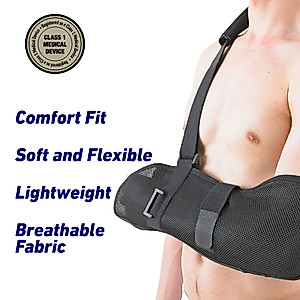 Neo-G Arm Sling, Airflow Breathable - Lightweight Shoulder Sling Helps Support and Elevate Arm, Injury Recovery, Pre/Post Surgery - Adjustable Straps - Class 1 Medical Device