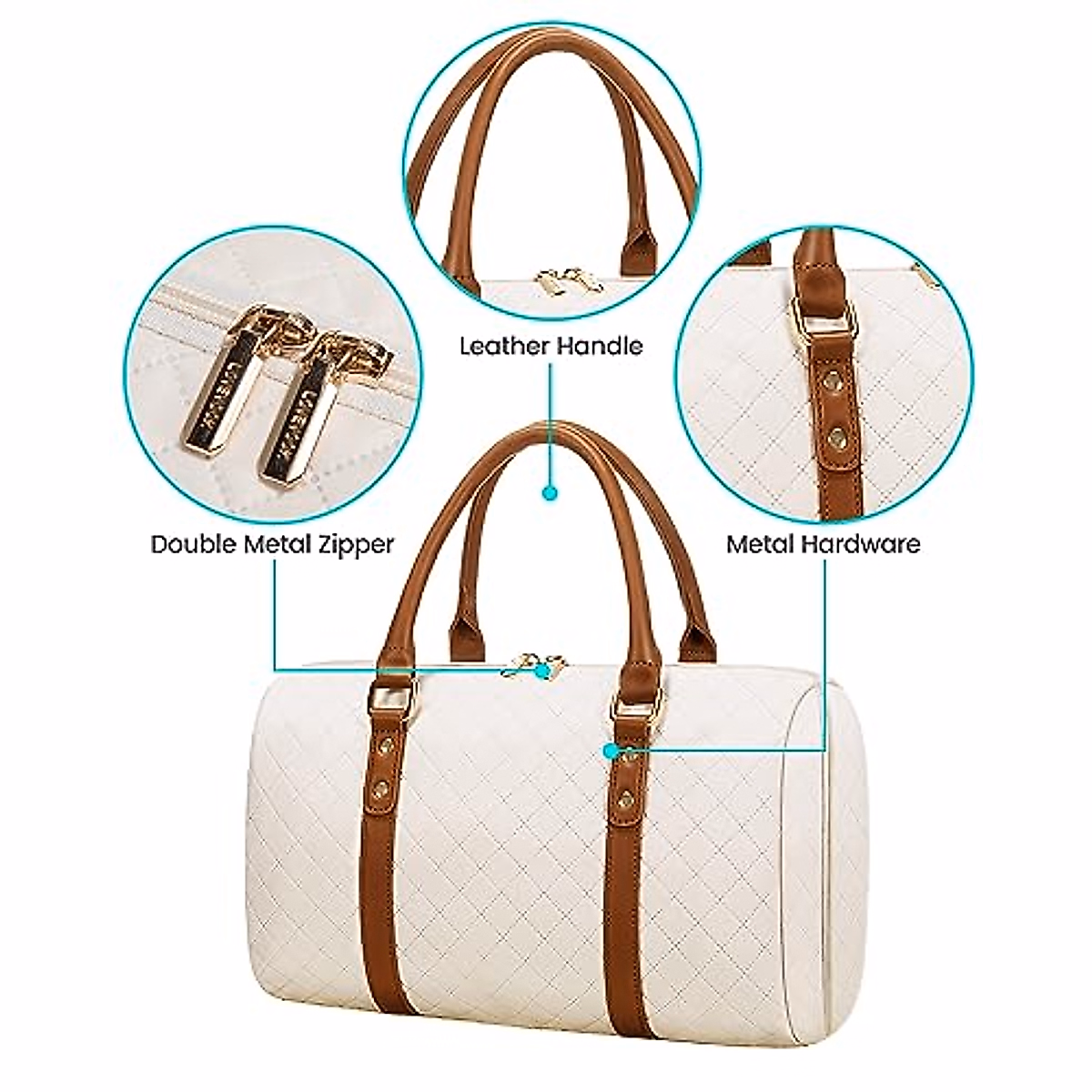 LOVEVOOK Travel Toiletry Bag for Women, Bathroom Toiletry Organizer with Hanging Hook, Large Makeup Case with Detachable Pocket, Perfect Cosmetic Traveling Essential for Full Sized, Beige-Brown