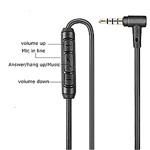 Cypher.V Replacement Audio Extension Cable, Cord Wire only for Bose QuietComfort QC15 Headphones with in line Mic (Black)