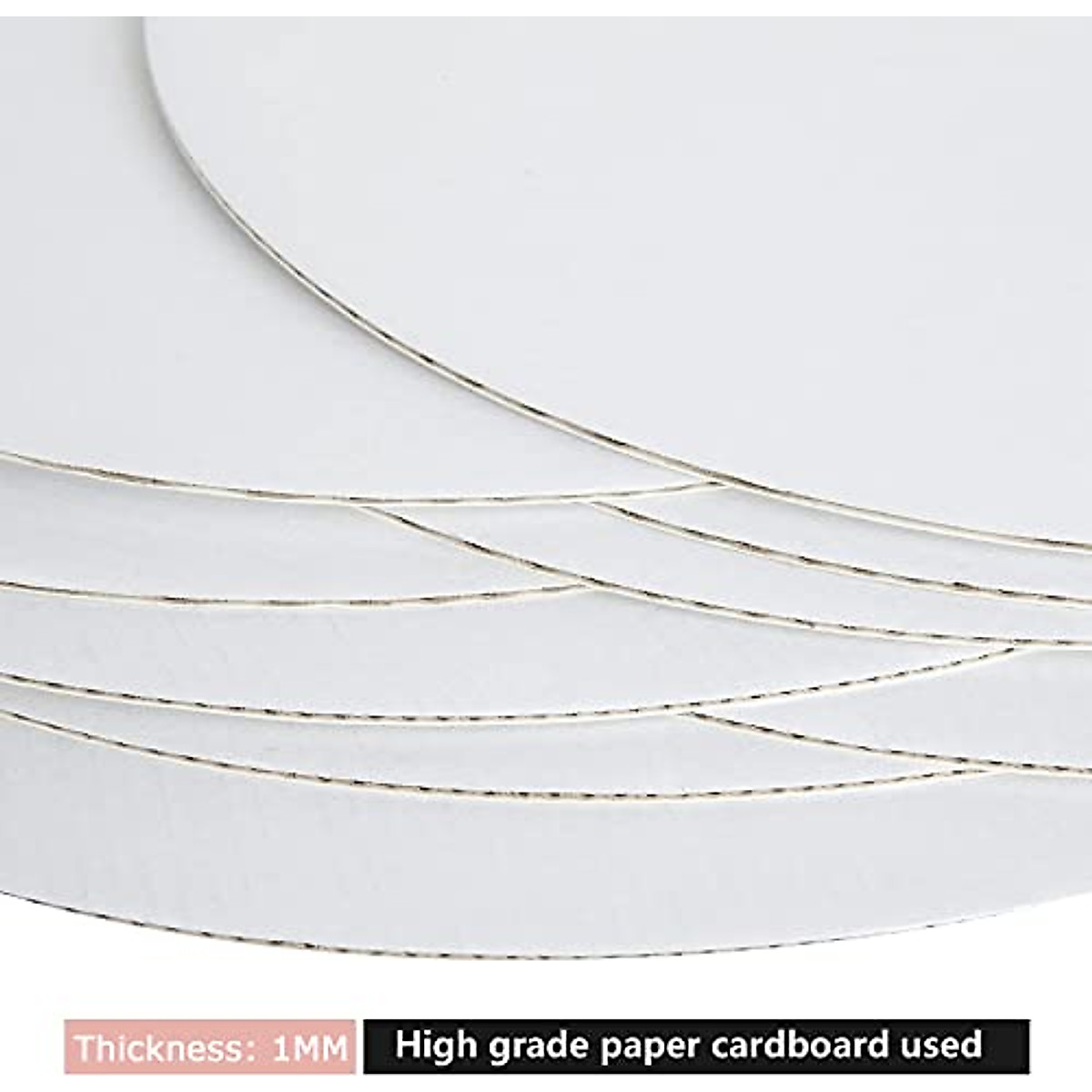 Acrux7 Cake Boards 10 inch Round, 50 Pack White Cardboard Cake Rounds, Disposable Cardboard Circles Base for Cake Pizza Decorating