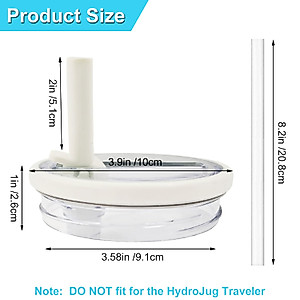 40 oz Tumbler Lid Replacement for Stanley Quencher, 2 Pack Flip Straw Replacement Lids with 2 Straws for 40 OZ Tumbler, Spill Proof Tumbler Covers for Stanley Cup, Cream White