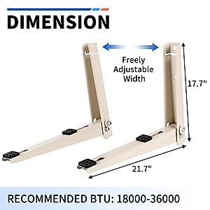 LILIJIA Mini Split Wall Mounting Bracket for 9000-36000 BTU Ductless AC/Heating System, Heavy Duty Condenser Mounting Brackets