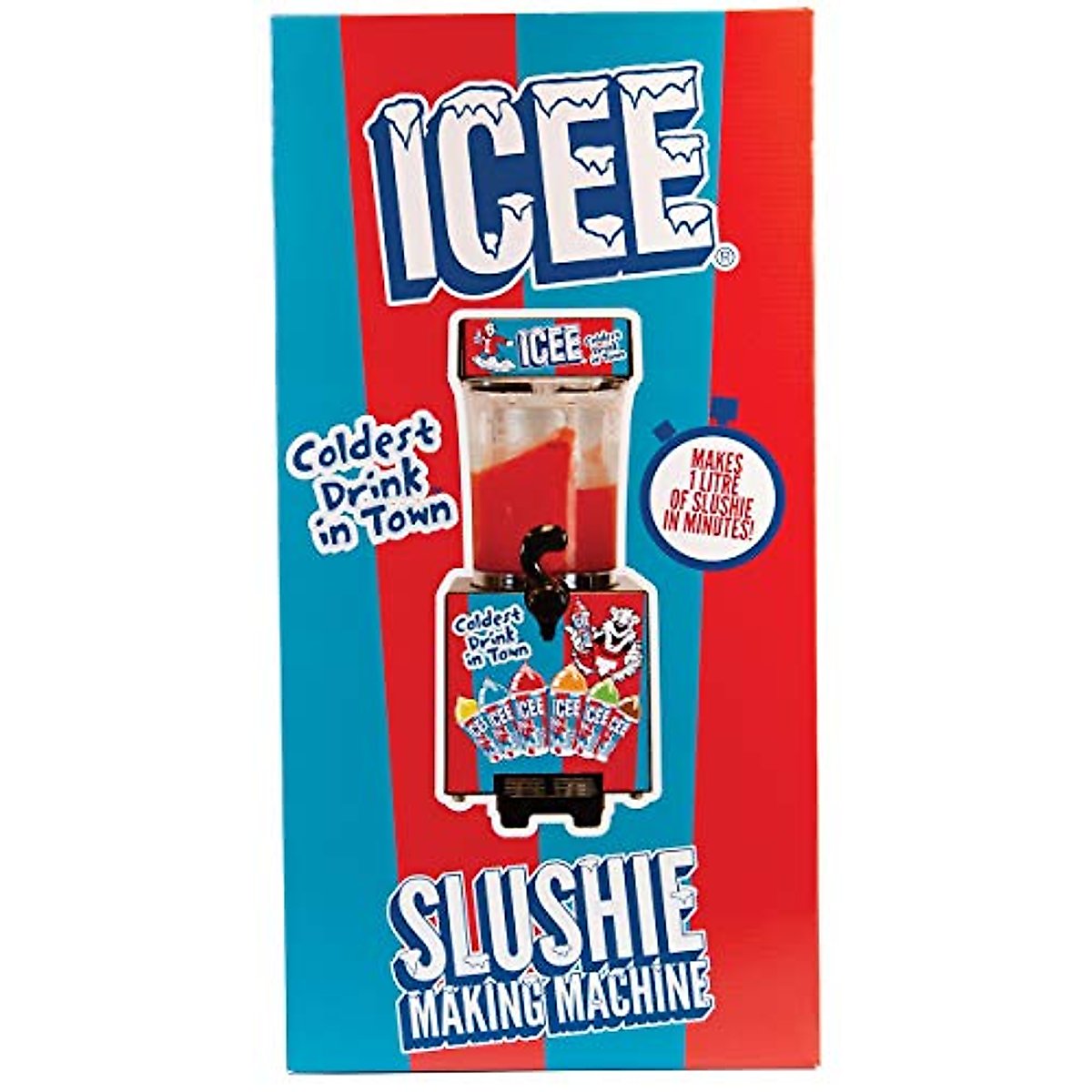 iscream Genuine ICEE Brand Counter-Top Sized ICEE Slushie Maker - Spins Your Pre-Chilled Ingredients with Your Ice into ICEE Slushies!