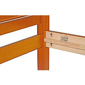 Palace Imports 100% Solid Wood Reston Panel Headboard Platform Bed, Twin Size, Honey Pine