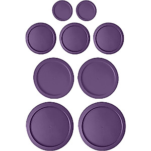 Replacement Lids for Pyrex Containers (2) 1-Cup (3) 2-Cup (2) 4-Cup (2) 7-Cup (Purple)
