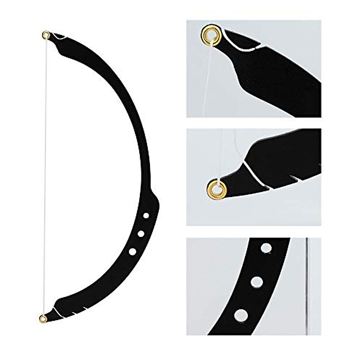 Eyebrow Mapper with Strings, String/symetric brow drawing marking ruler, Microblading Line Marker Ruler Eyebrow Tattoo Measuring Tool With 10pcs Thread Lines for Eyebrow Mapper(Black)