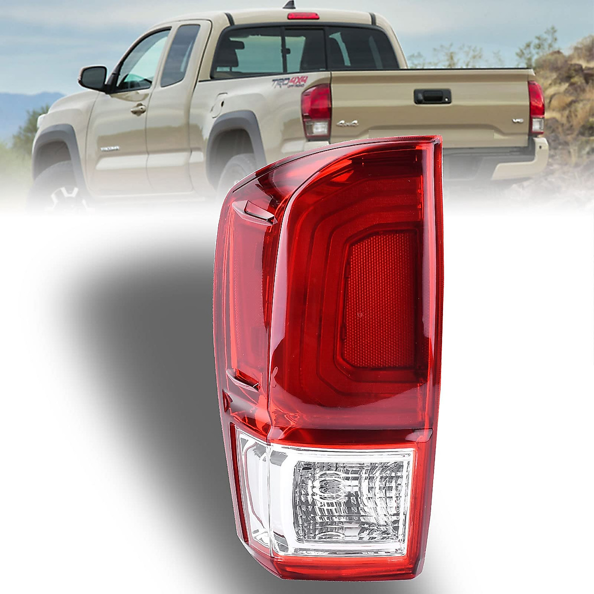 Nakuuly Tail Light Rear Lamp Compatible With 2016-2022 Toyota Tacoma Left Driver Side Taillight Brake Signal Assembly with Bulb # ‎81560-04170