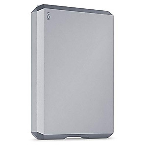 LaCie Mobile Drive 5TB External Hard Drive Portable HDD – Space Gray USB-C USB 3.0, for Mac and PC Desktop, 1 Month Adobe CC (STHG5000402)