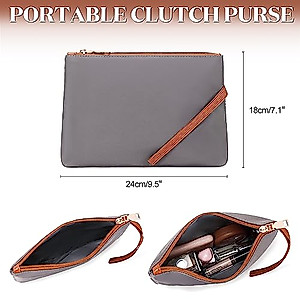 InduSKY Tote Bag for Women, Work Tote Bag for Women Teacher Nurse, 15.6 Inch Laptop Tote Bags Casual Handbag Shoulder Bag with Portable Clutch Purse for Travel Work