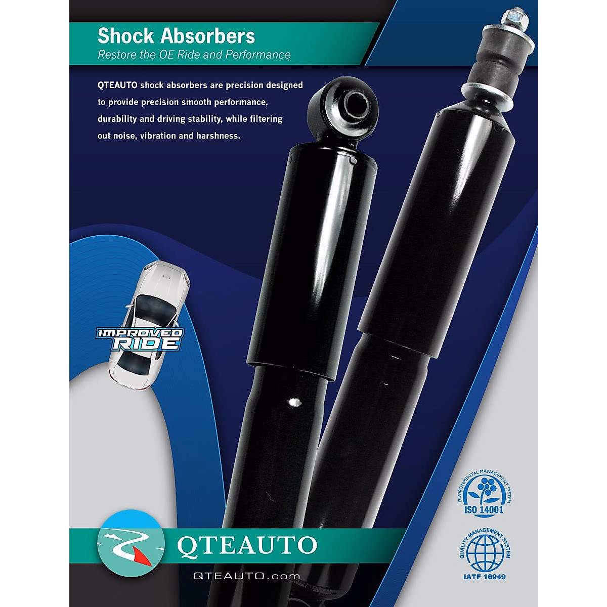 PM Auto Pair Rear Shock Absorber For 2012-2018 Ford Focus