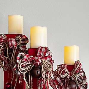 EZiKitchen 6 Pack Waterproof Battery Operated Candles Led Pillar Lights Flickering Flameless Candles with Timer Outdoor Plastic Candles Home Decor Decorative Candles Cream White,3x4 Inch