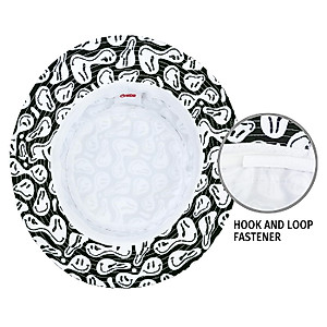 HDE Bucket Hat Unisex Print and Solid Beach Sun Hats Outdoor Packable Headwear Dripping Smiley - One Size