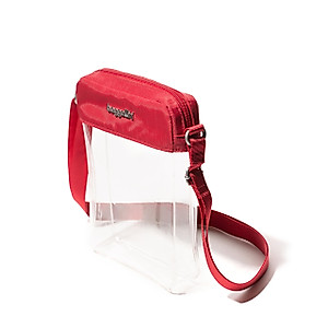 Baggallini womens Stadium Clear Bryant Crossbody cross body handbags, Red, One Size US