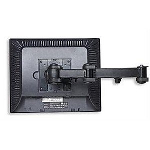 Manhattan Dual Monitor Stand Mount with Double-Link Swing Arms - Supports Two 13 in to 24 Inch Computer Screens up to 13 lbs., 180 Tilt / 180 Rotation, Clamp Mounting, Black - 420808