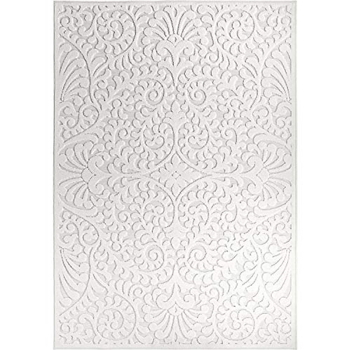 My Texas House by Orian Indoor/Outdoor Bluebonnets Area Rug, 5'2" x 7'6", Natural